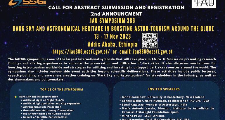 IAUS 386: Dark sky and astronomical heritage in boosting astro-tourism ...